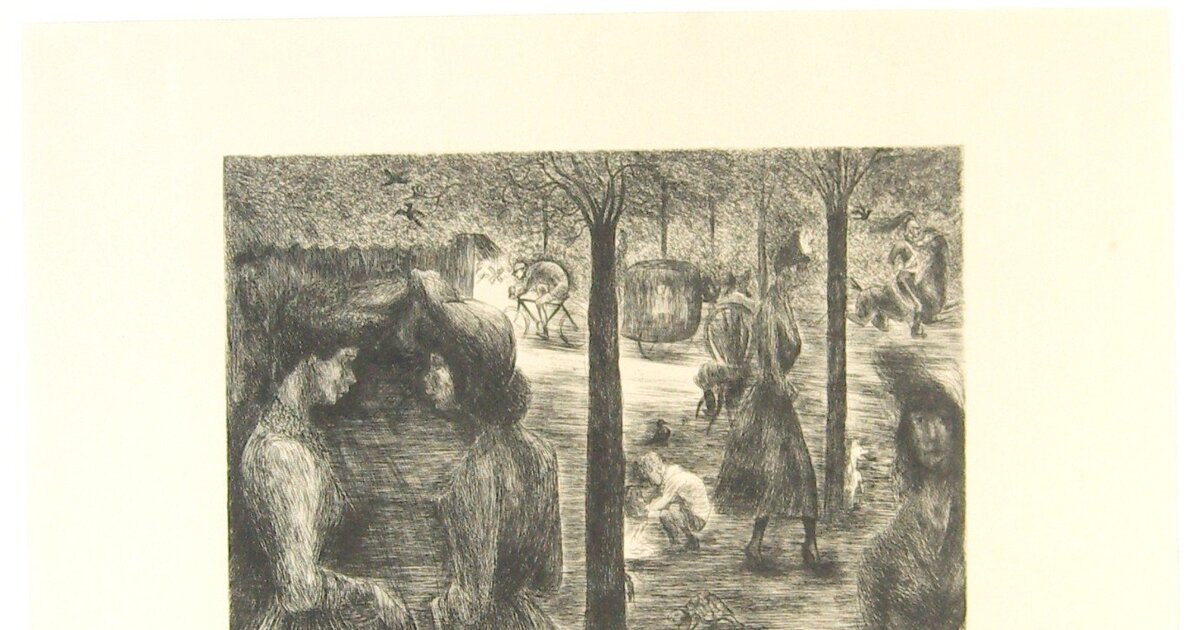 Œuvre « Les Champs-Elysées » par Edouard Goerg - Galerie Frémeaux ...